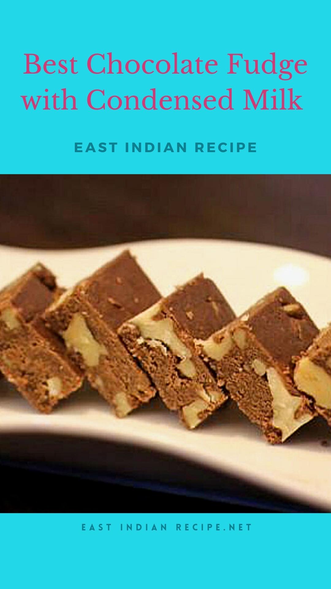 Christmas Fudge - Chocolate Fudge with Condensed Milk- East Indian Recipes