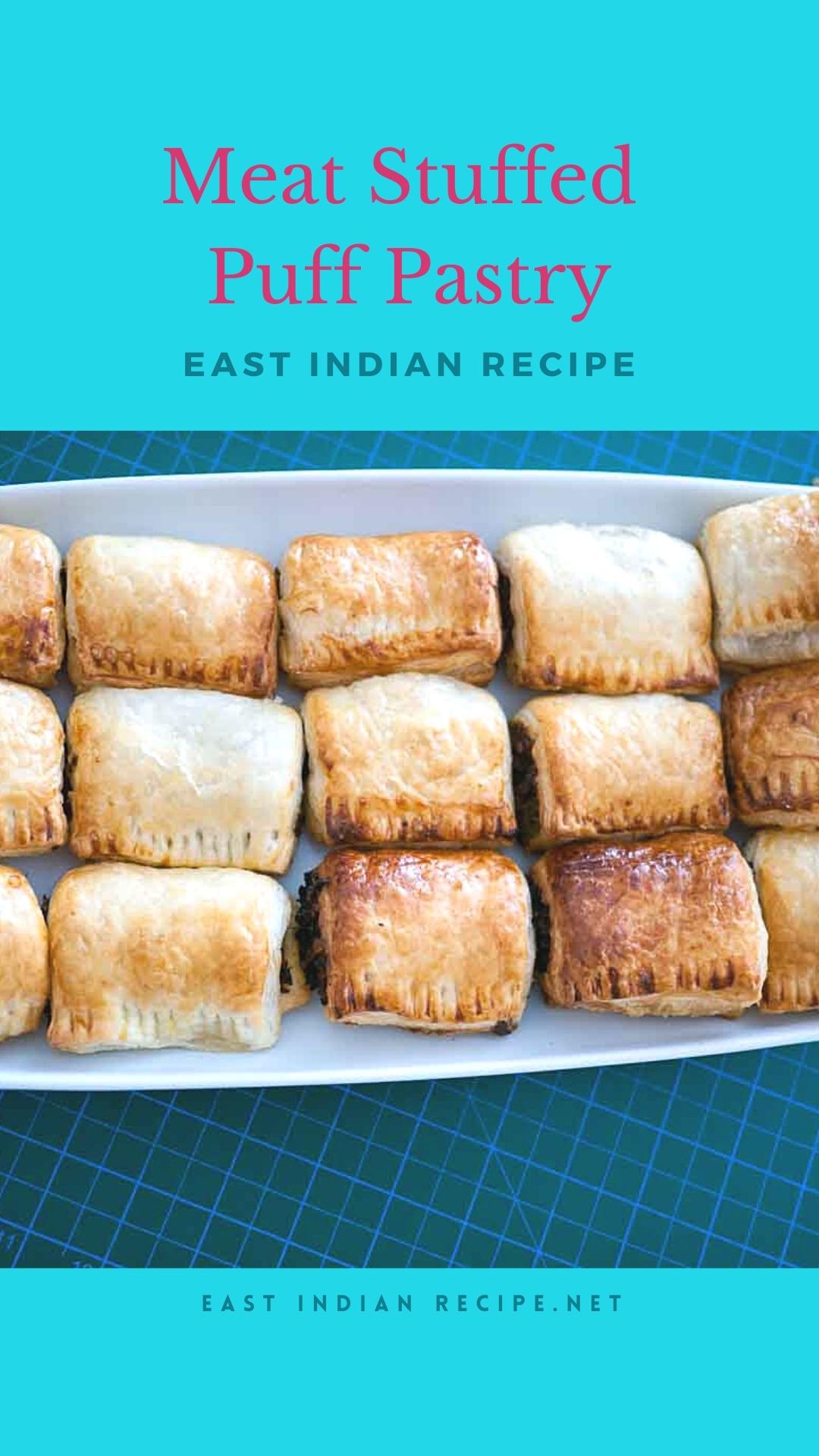 Meat Patties - Ground Beef with Puff Pastry Recipe - East Indian Recipes