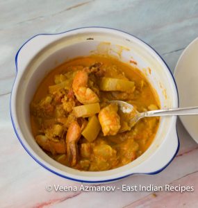 Prawn Temprade - Prawn Pumpkin Curry - East Indian Recipes