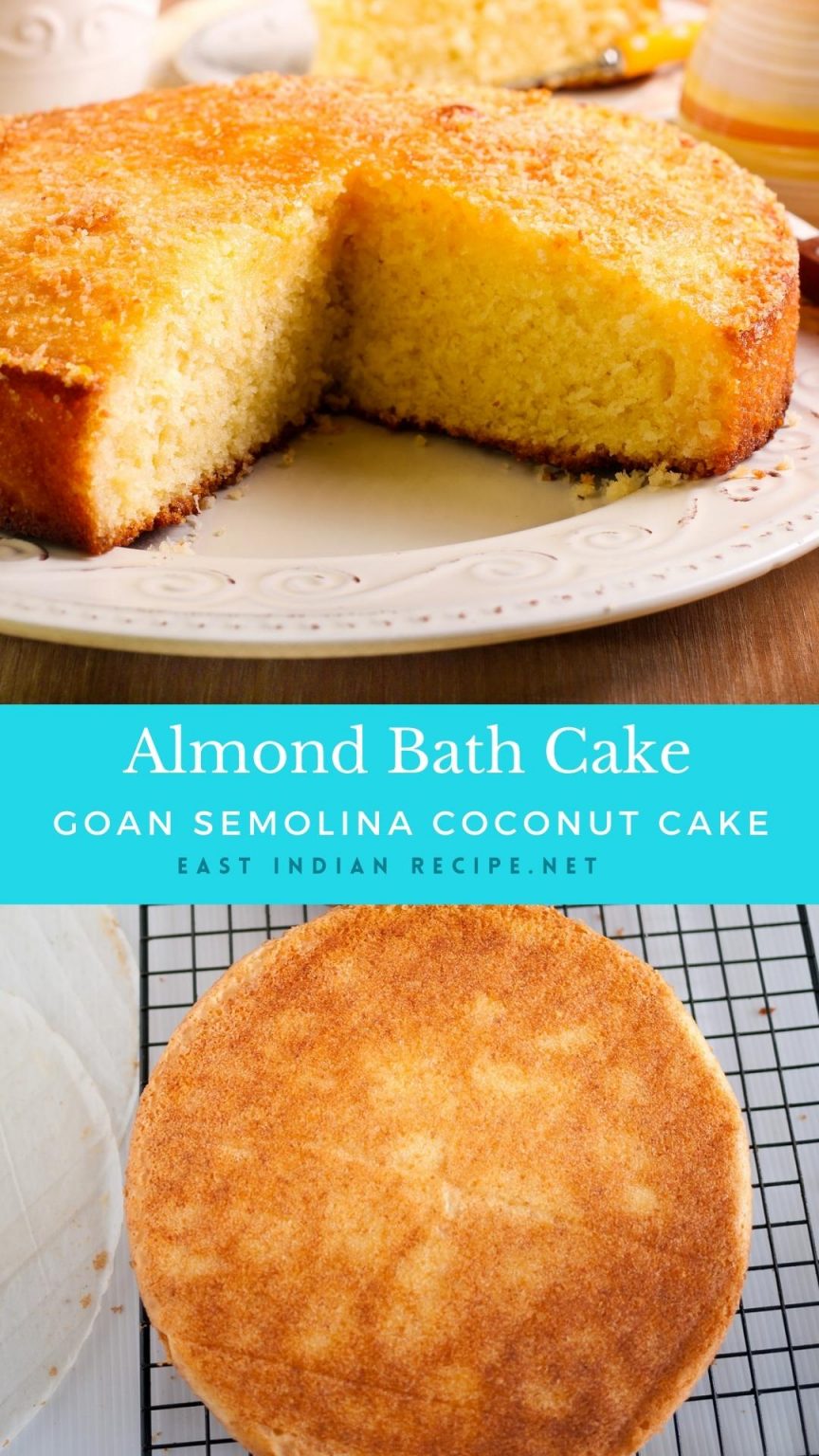 Almond Bath Cake - Goan Coconut Cake - East Indian Recipes