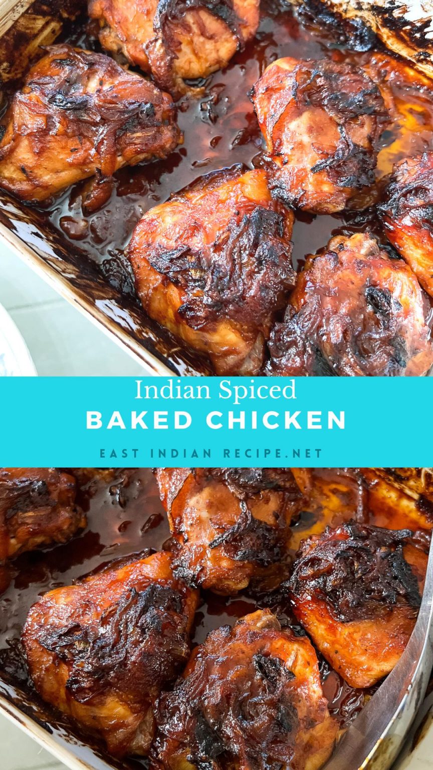 Spicy Baked Curry Chicken with Caramelized Onions - East Indian Recipes