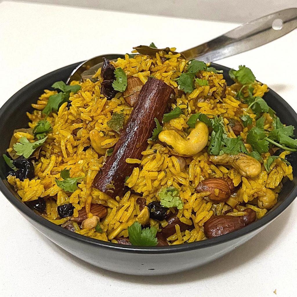 Aromatic Mango Rice Pilaf Recipe - East Indian Recipes
