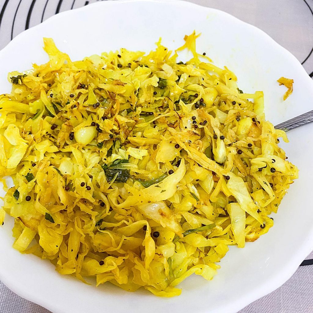 Cabbage Poriyal – East Indian Recipes